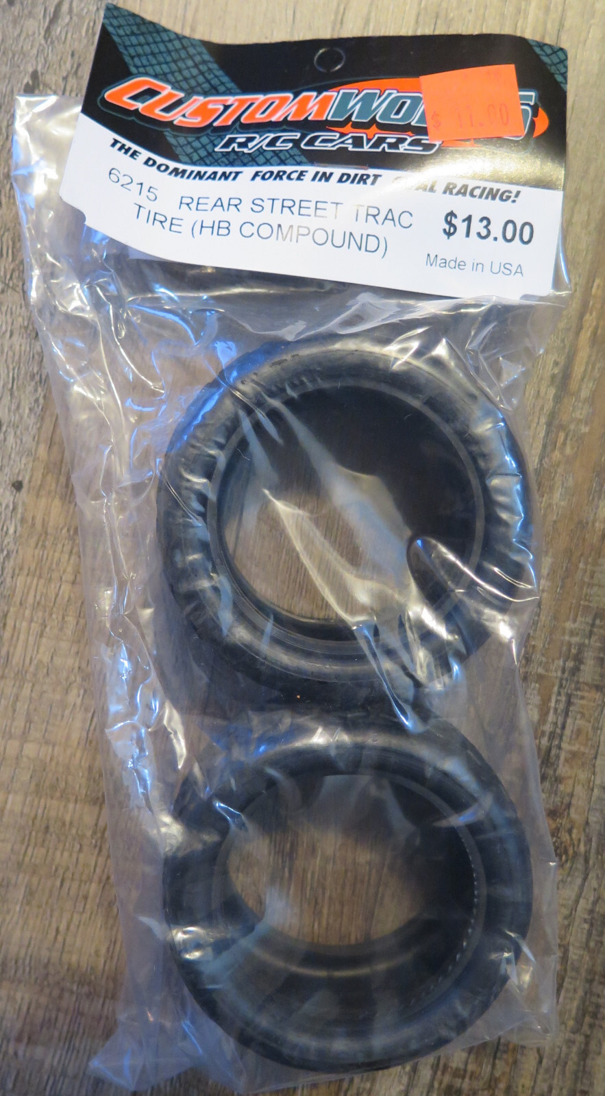 Custom Works RC Cars 6215 Rear Street Trac Tire HP Compound set of 2 RC ...