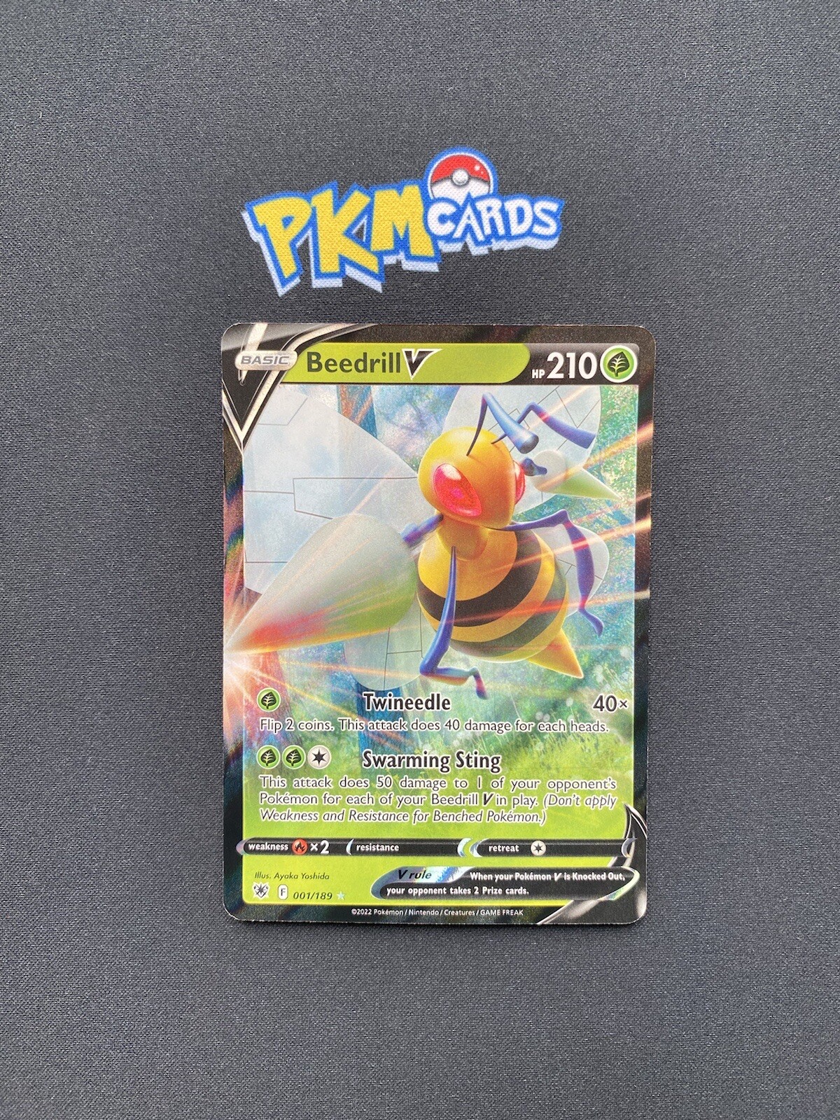 Pokémon TCG Beedrill V Sword & Shield-Astral Radiance 001/189 Holo ...