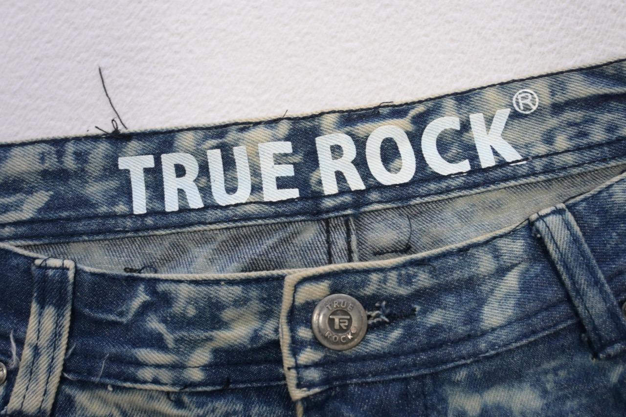 True Rock Slim Straight Destroyed Blue Denim Jeans Me… - Gem