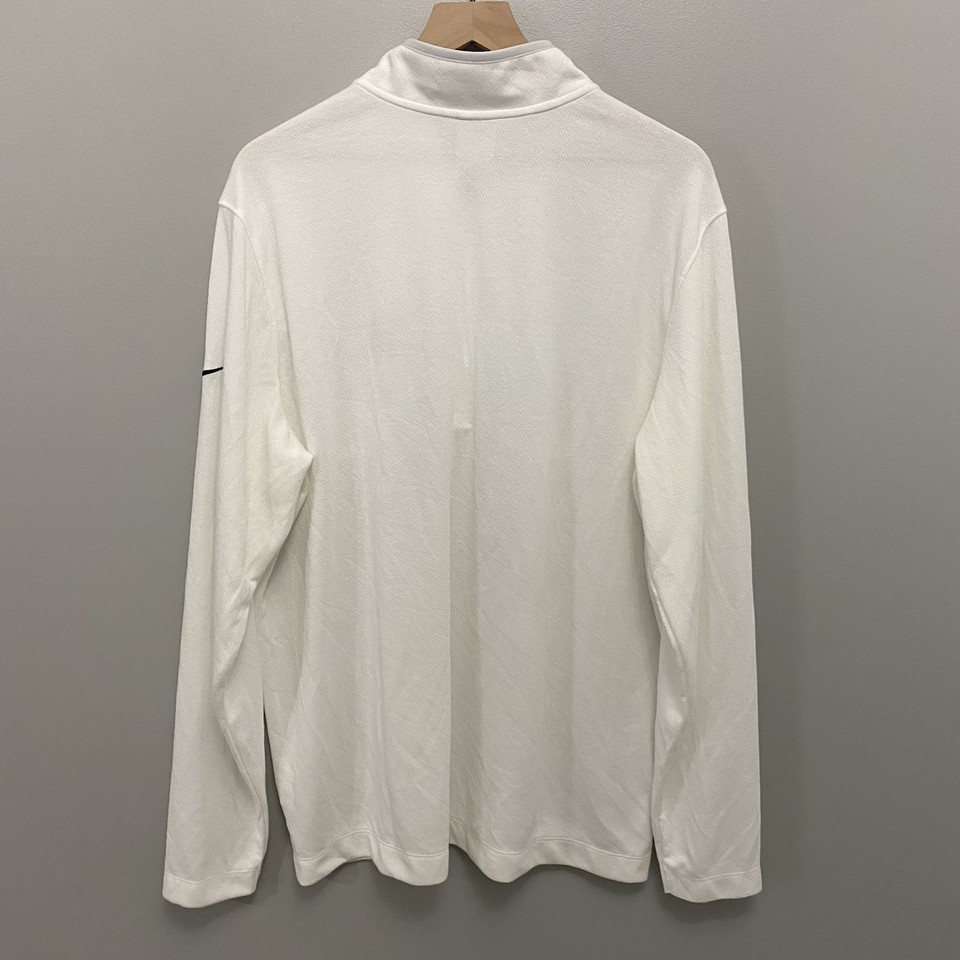 Nike 123 US Open LACC Mens XL Golf White Dri Fit 1/2 Zip Victory ...