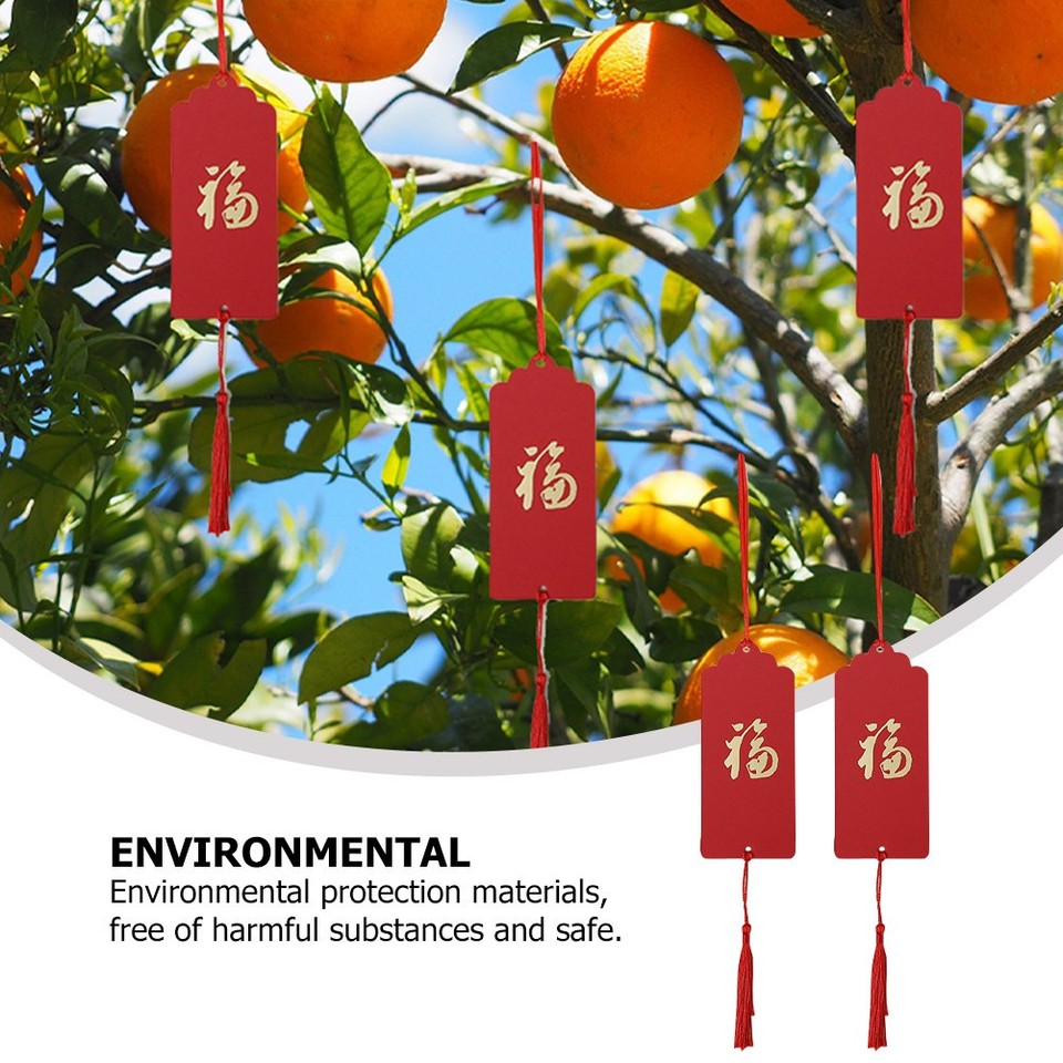 30 Pcs Hanging Blessing Cards Wishing Tags Pendant Chinese New Year ...