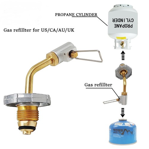Camping Gas Stove Tank Propane Adapter Burner Connecter Cylinder Hose ...