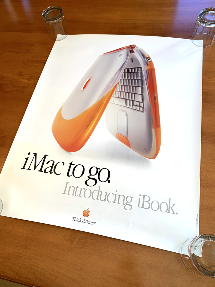 1999 Apple iBook Tangerine Orange Clamshell Computer Poster Think ...