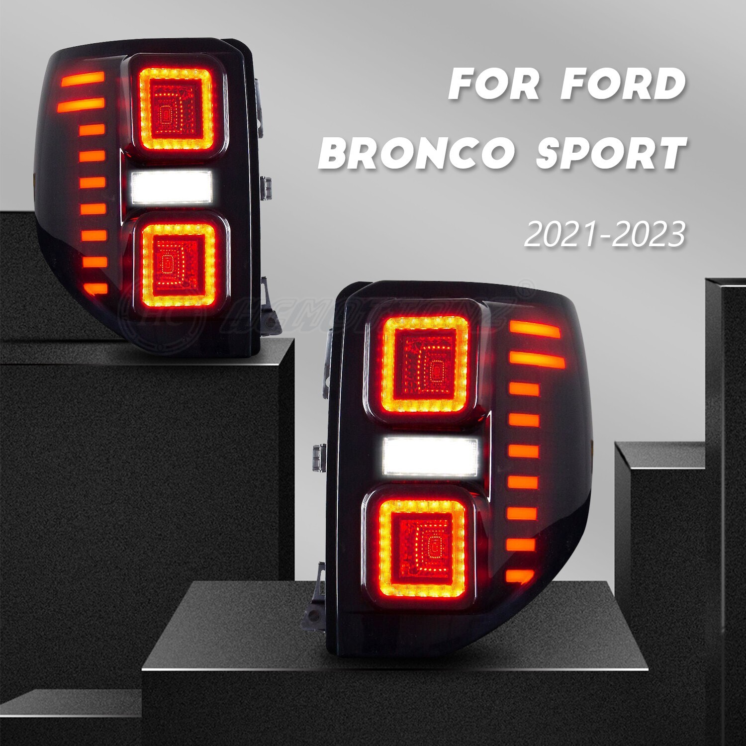 HCmotion LED Tail Lights for Ford Bronco Sport 2020-2023 Sequential ...