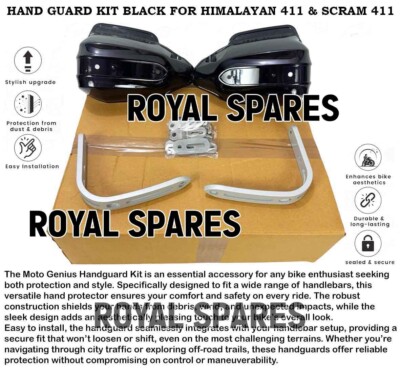 "HAND GUARD KIT, BLACK" FIT FOR ROYAL ENFIELD HIMALAYAN 411 & SCRAM 411 ...