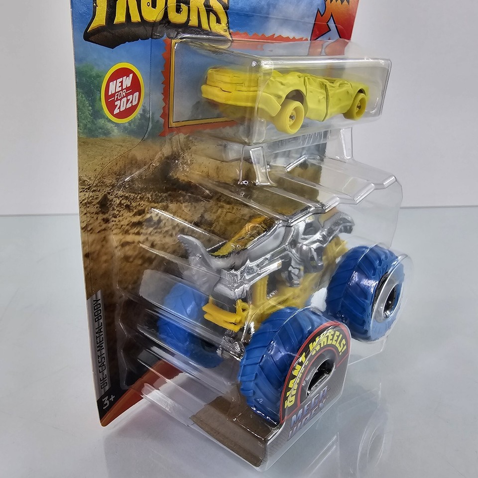 Hot Wheels Monster Trucks Duos MEGA WREX Yellow Silver 2 pack Die-Cast ...