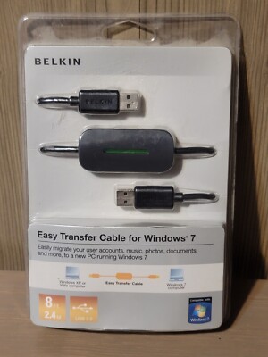 Belkin 8ft Double USB Easy Transfer Cable for Windows XP or Vista to ...