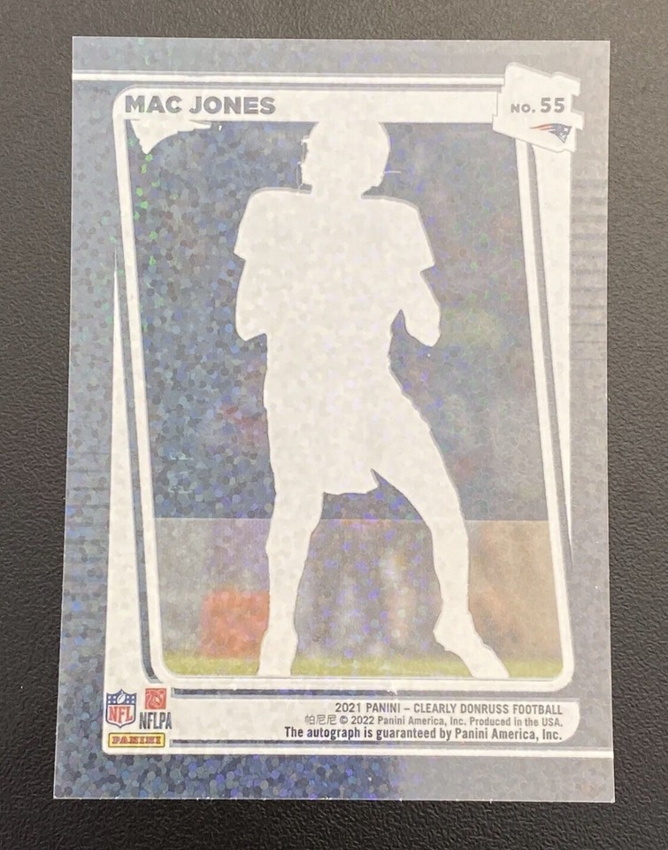 Mac Jones 2021 Clearly Donruss /5 Holo Gold Auto #5/5 Autograph Rookie ...