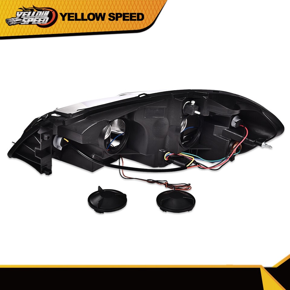 Chrome Housing Amber Headlight Fit For 2006-2016 Chevrolet Impala ...