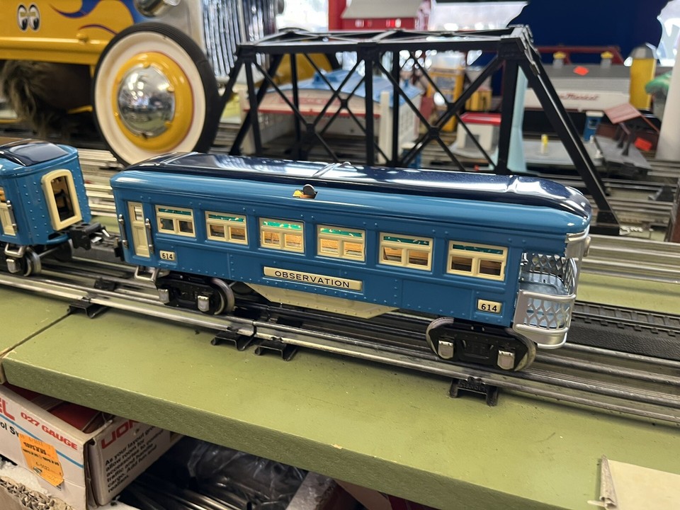 + MTH O Tinplate Two Tone Blue Comet 263E Steam Locomotive 600 Series 4 ...