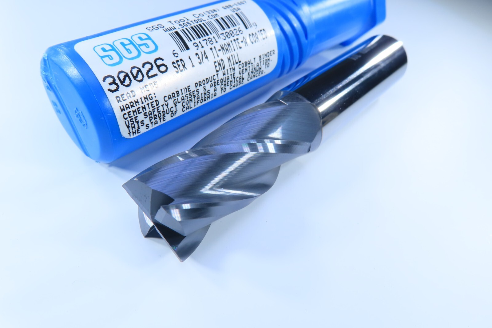 NEW 3/4" SGS TI-NAMITE-A COATED 30026 SOLID CARBIDE END MILL LATHE ...