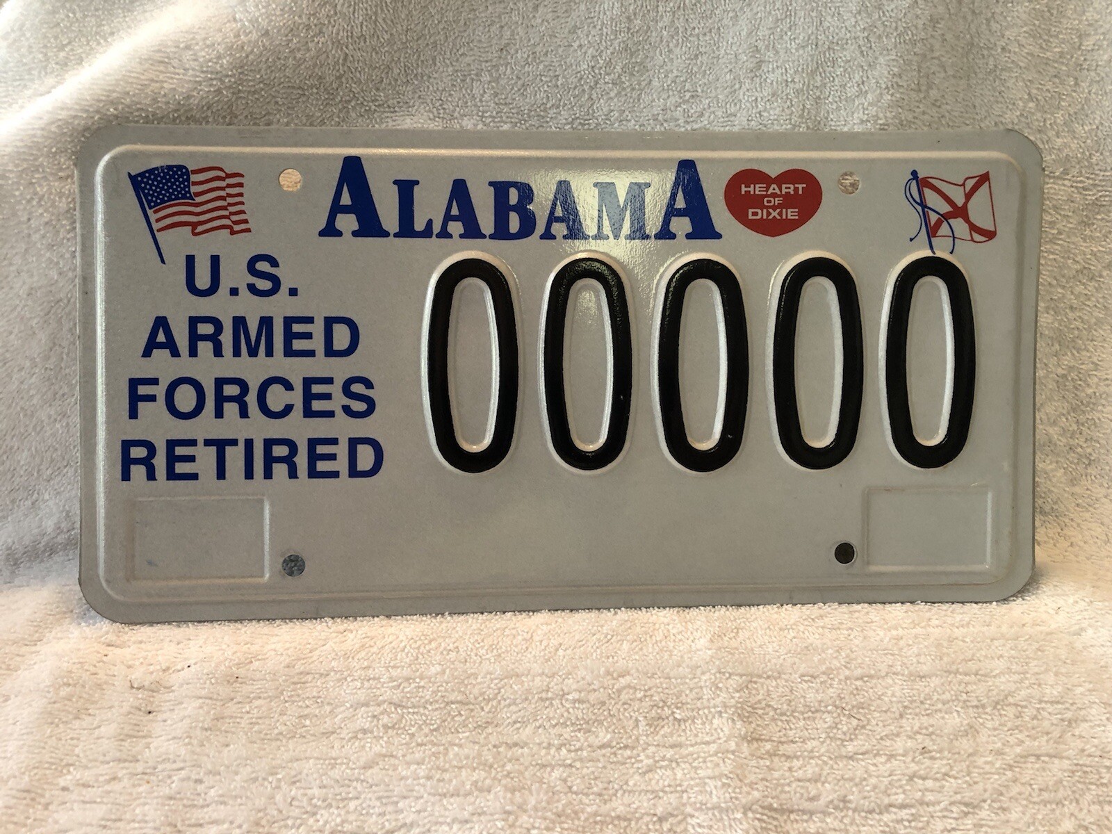2000 Alabama Armed Forces Retired Veteran License Plate Sample | eBay