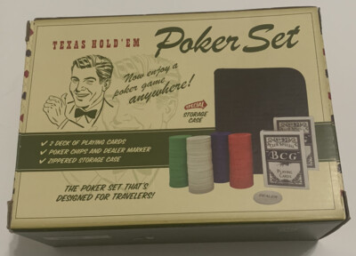 Texas Hold ‘ Em Poker Set W/ Travel Case 2 Quality Card Decks &200 ...