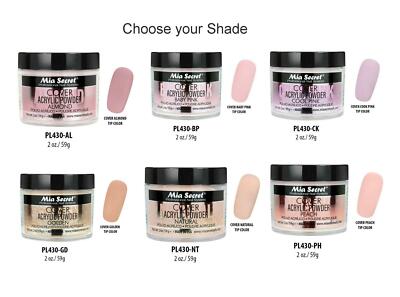 Mia Secret Cover Acrylic Powder Almond Baby Cool Pink Natural Golden ...