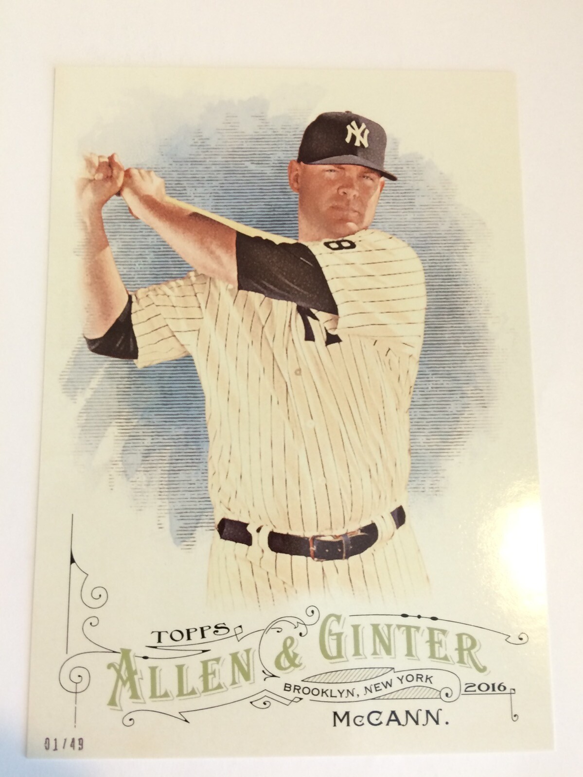 2016 Topps Allen & Ginter Jumbo 5x7 Brian McCann Yankees 221 #’d 01/49 ...