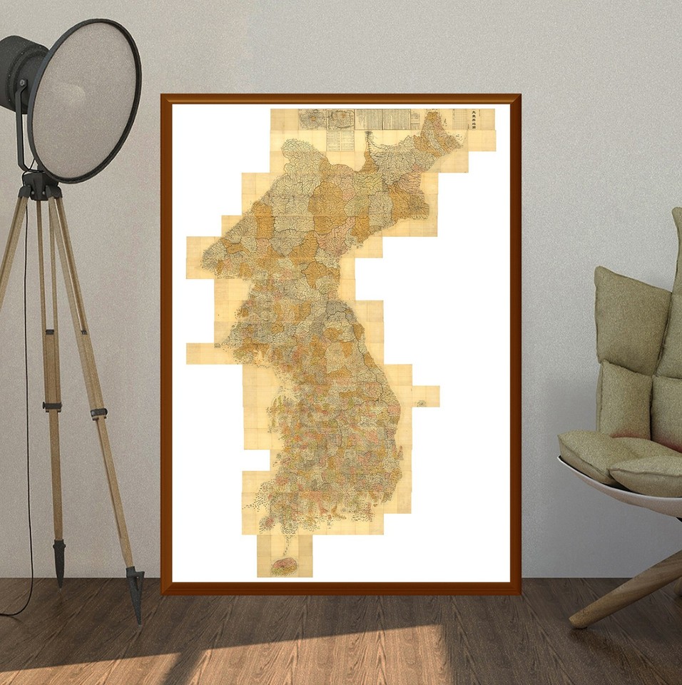 Old Map of Korea Colored Version giclee Prints 대동여지도 채색본 | eBay