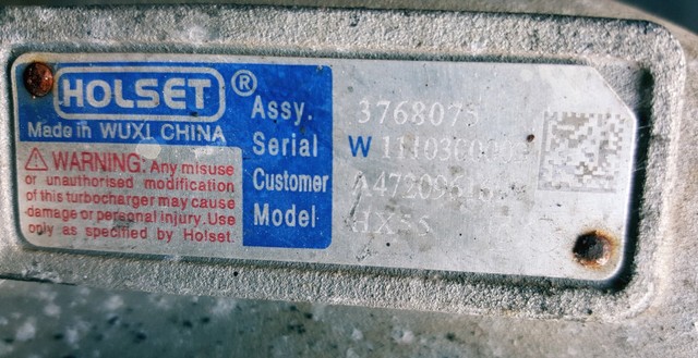 Cummins Holset Hx55 DETRIOT Diesel Turbo Charger ASSY 3768075 for sale ...