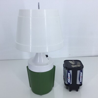 Vtg Camping Lamp Ray O Vac Coleman Battery 4D Cell Tabletop Emergency ...