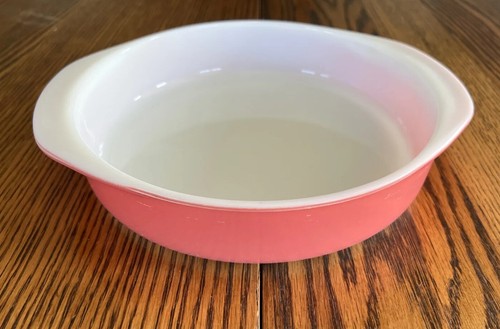 Vintage 1950's Pyrex PINK FLAMINGO 8" Round Cake Pan #221 Ovenware ...