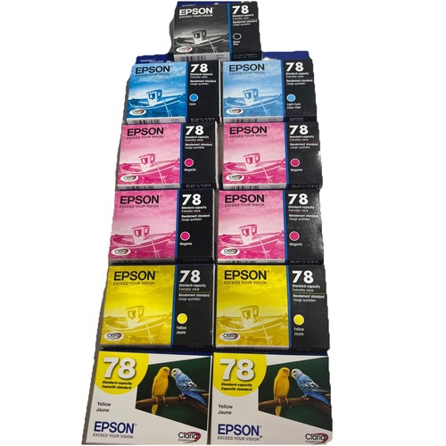 Epson 78 Printer INK - Various Colors - Lot of 11 Black Cyan Magenta ...