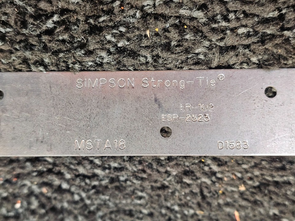 (QTY 4)Simpson Strong-TIe MSTA18 18" 18Gauge Medium Strap Tie ...