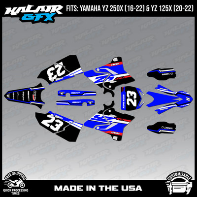 Graphics Kit for Yamaha YZ250X (2016-2022) and YZ125X (2020-22) Viper ...