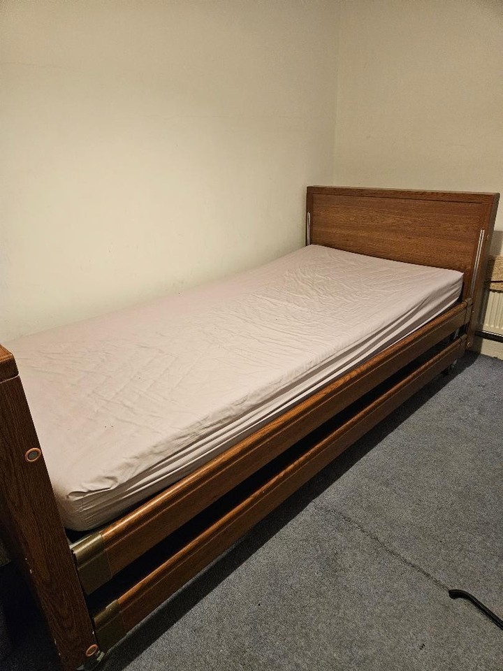 Drive Casa Med Classic FS Profiling Bed with Side Rails - Walnut | eBay UK
