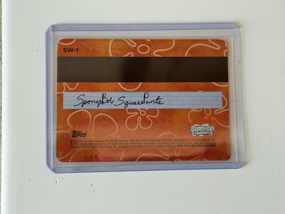 Rare 2025 Topps Chrome SpongeBob Wallet Bikini Bottom Driver License SW ...