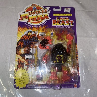 Vintage Mighty Max Battle Warriors LAVA BEAST COMPLETE SET 1994 Mattel ...