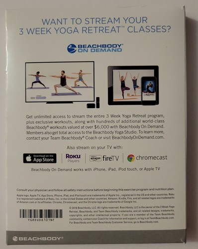 COMPLETE Beachbody 3 Week Yoga Retreat 4 DVD Set Beach Body Workout ...