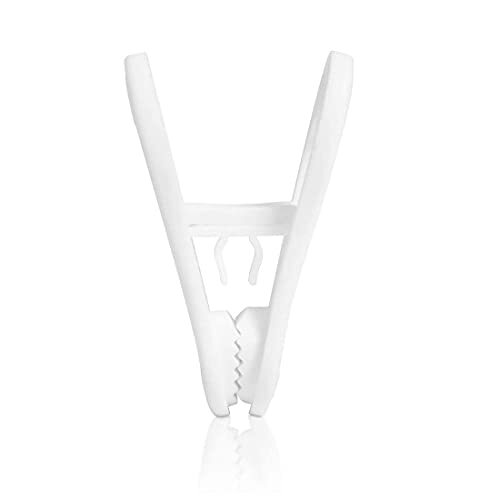 otylzto 20 Pcs Multi-Purpose Plastic Clips Hangers, White Plastic Clips ...
