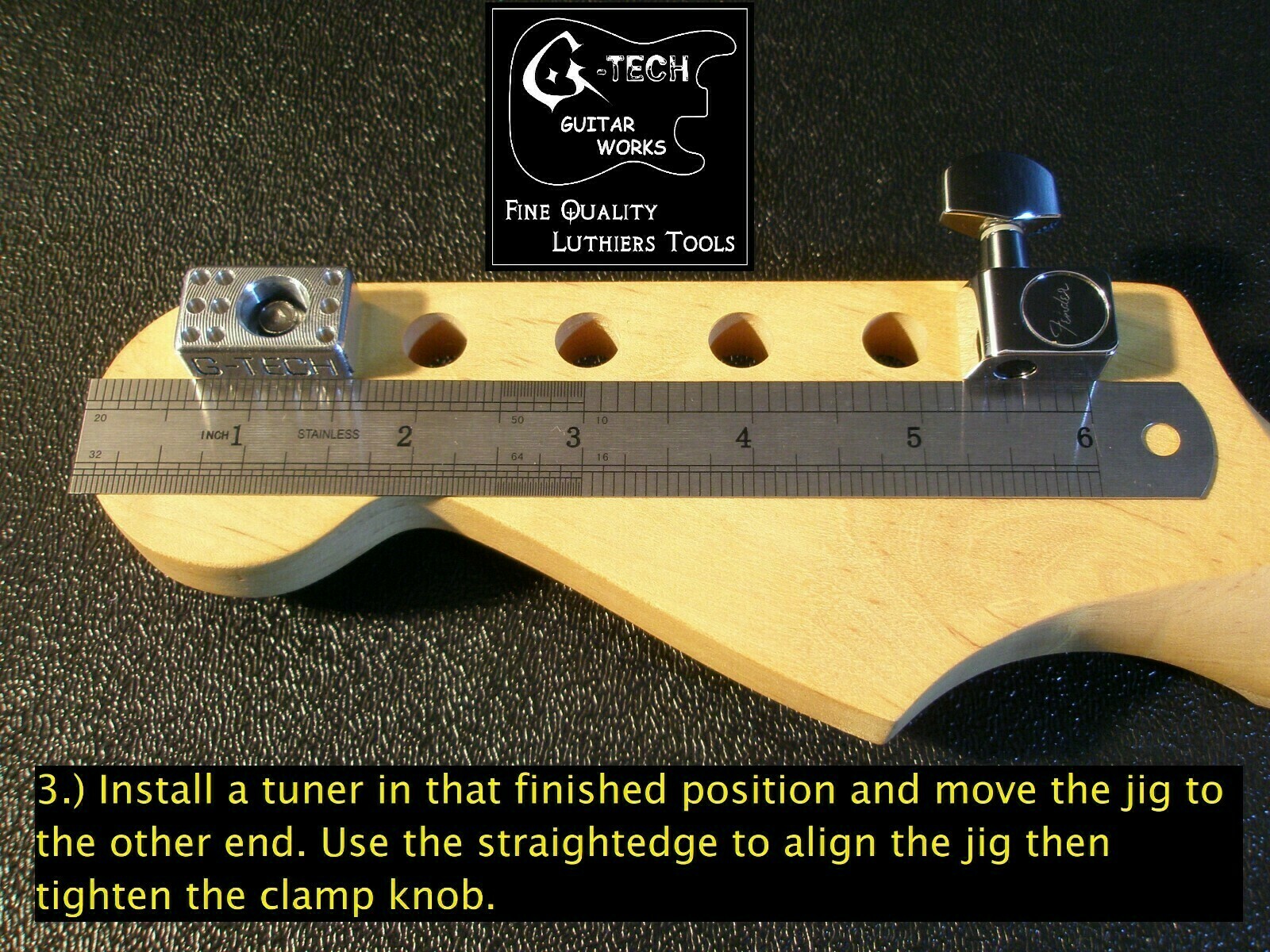 Guitar Tuner Installation Tool - Drill jig for pin-mount tuners ...