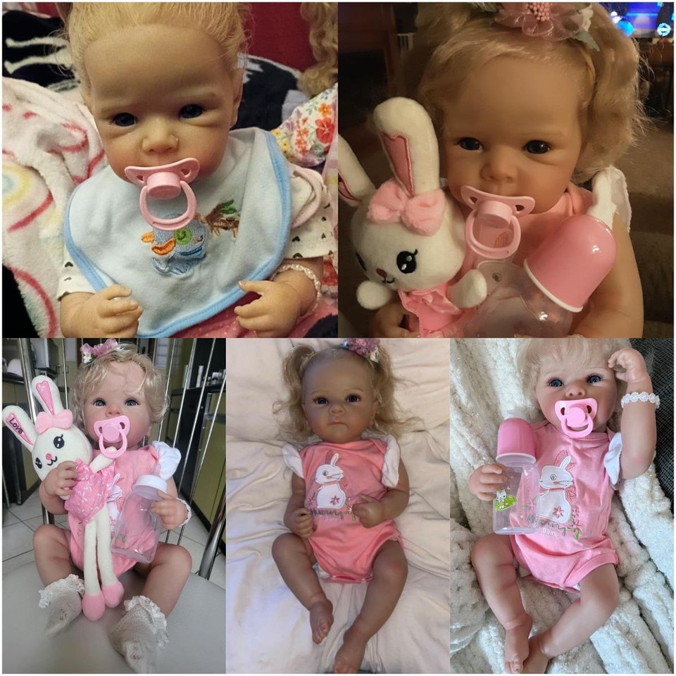Chubby 18in Reborn Baby Dolls Adorable Chubby Girl Full Vinyl Body ...