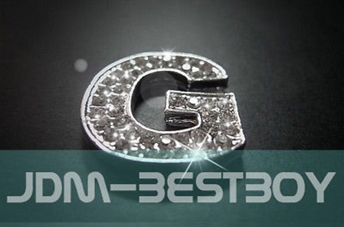 Letter G Auto badge Swarovski Crystal Alphabet emblem | eBay