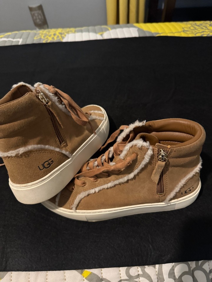 UGG Olli Hertitage Shoes Womens Size 8 Chestnut Suede Shearling High ...