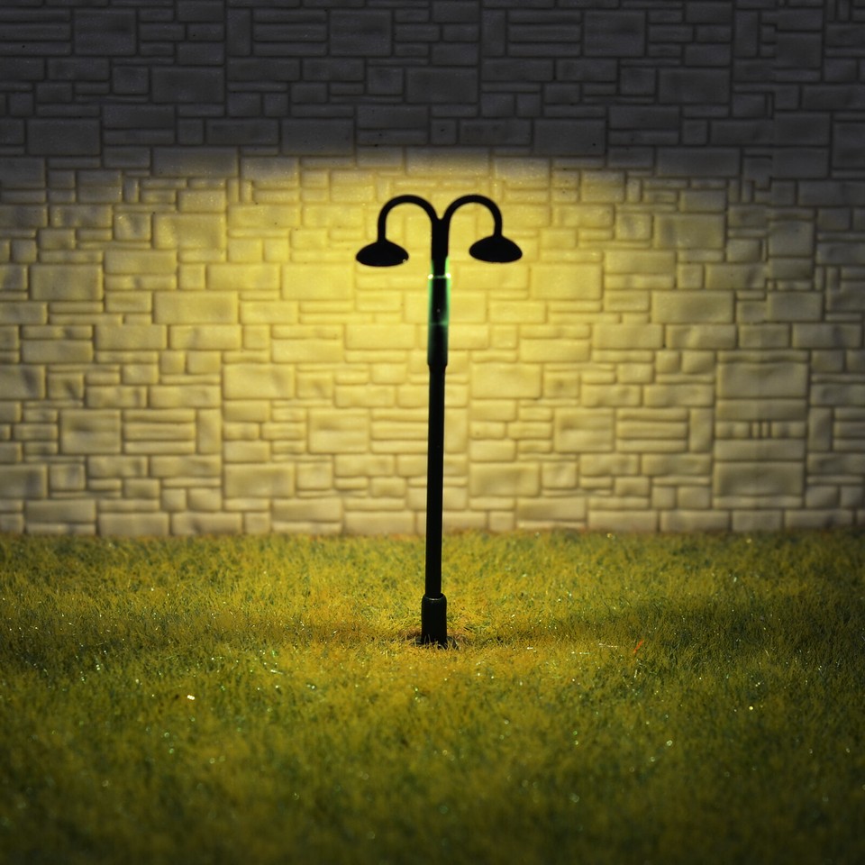 5 x N scale LED light Model train Railroad street Lamp post + resistors ...