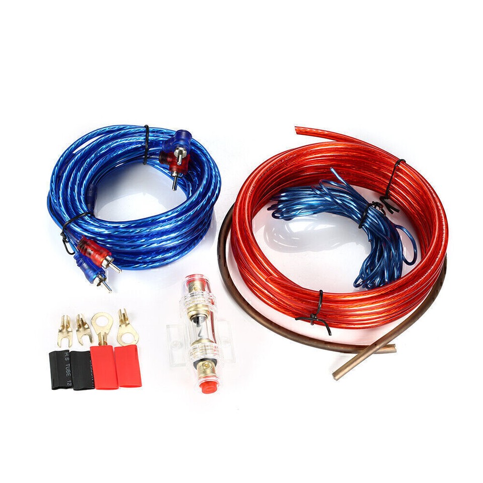 Car Audio Cable Kit 1500W Amp Amplifier Install RCA Subwoofer Sub ...