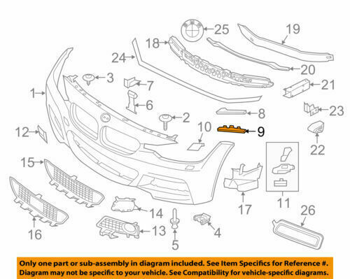 OEM BMW F34 318D 320D MOUNTING SIDE PANEL FRONT BOTTOM LEFT 51117293803 ...