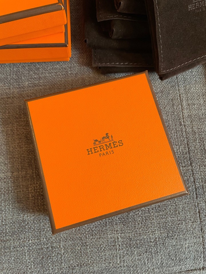 HERMES Jewelry Gift Box | Velvet Pouch | 100% AUTHENTIC | Bracelet ...