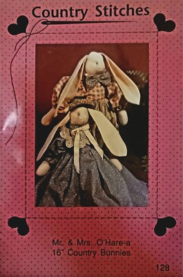 Country Stitches Mr. & Mrs. O'Hare 16" Country Bunnies Pattern | eBay