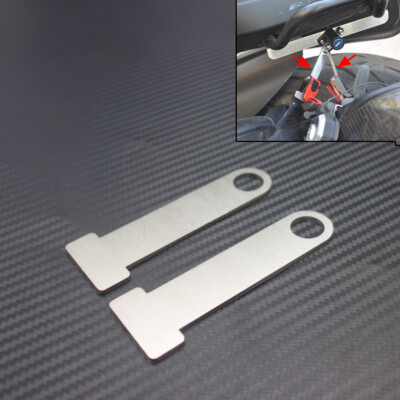 Pair Motorcycle Silver Helmet Strap D-Ring Steel Lock Extensions ...