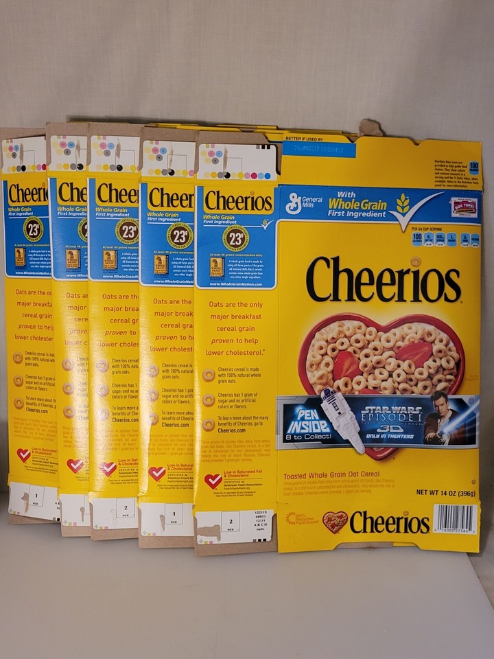Star Wars Cheerios Cereal Boxes from 2011 lot of 5 Folded 1H128 | eBay