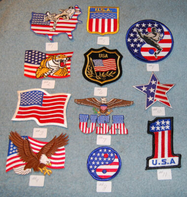 Various USA Flag Designs Embroidered Patches, New | eBay