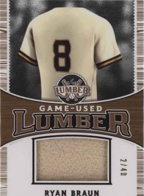 2024 Leaf Lumber - Game Used Lumber Relics Ryan Braun #GUL-88 Bronze ...