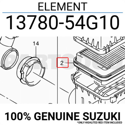 1378054G10 Genuine Suzuki ELEMENT 13780-54G10 | eBay