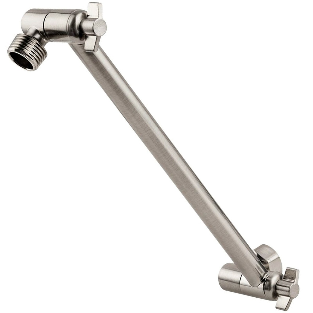 Adjustable Shower Arm 16 Inch Solid Brass Adjustable Arm Extra Long ...