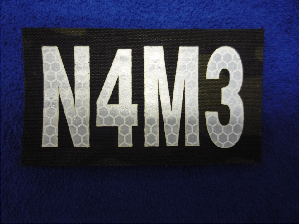 MULTICAM BLACK CALL SIGN REFLEC PATCH 3.5"X2" CUSTOM WITH VELCRO® BRAND ...