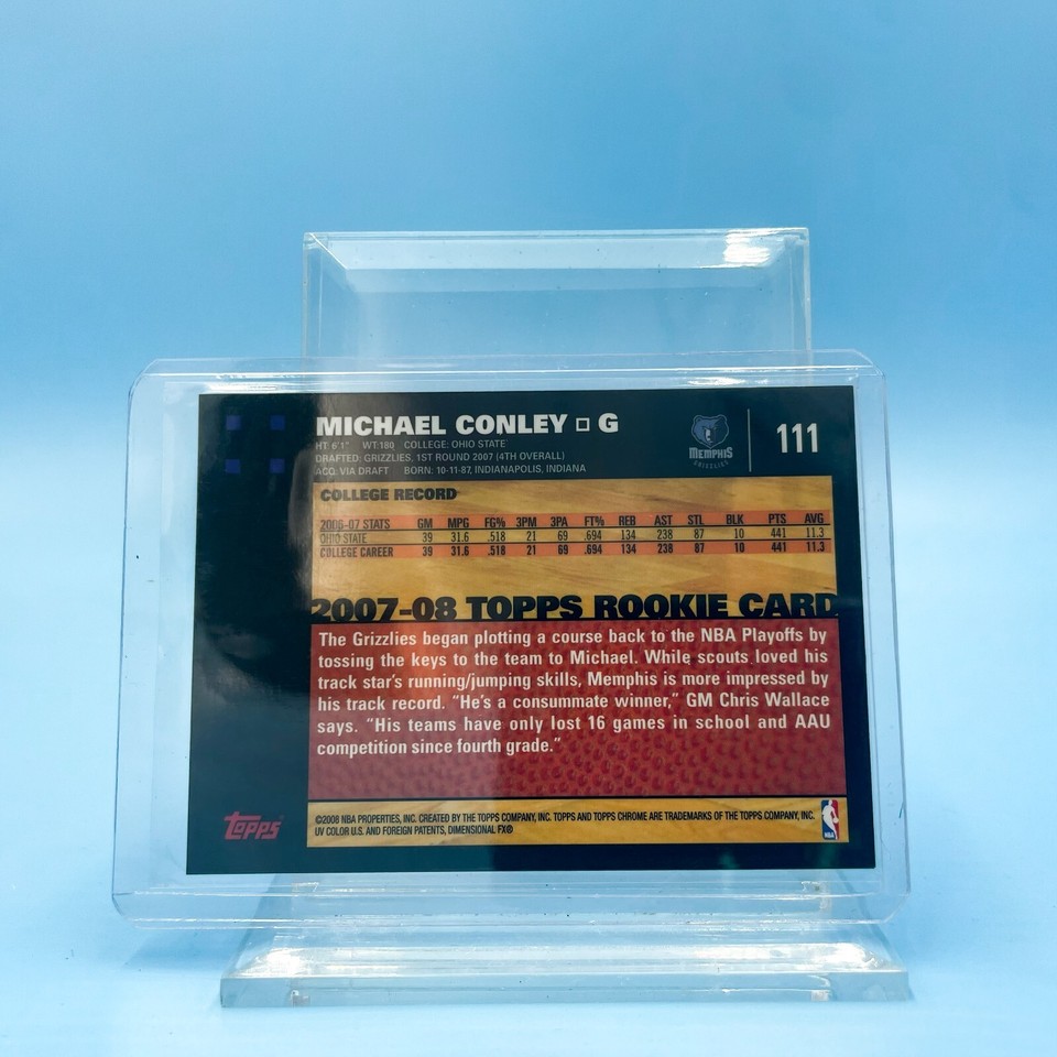 Michael Conley Rookie - 2008 Topps Chrome - Memphis Grizzlies | eBay