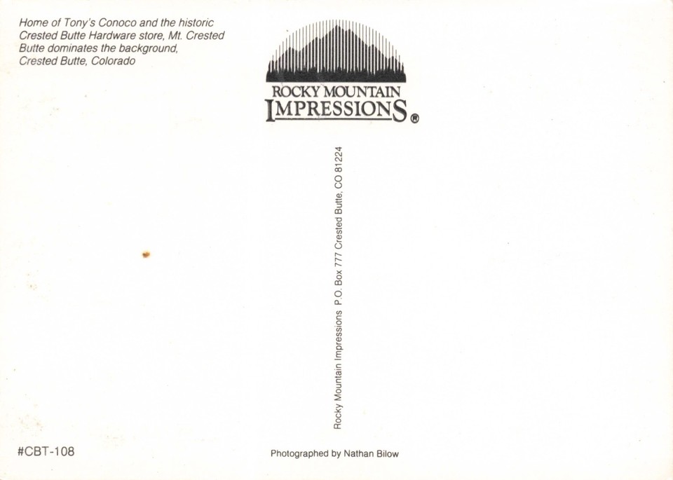 Postcard CO Mt. Crested Butte Conoco Gas Stations Pickup Truck Gas ...