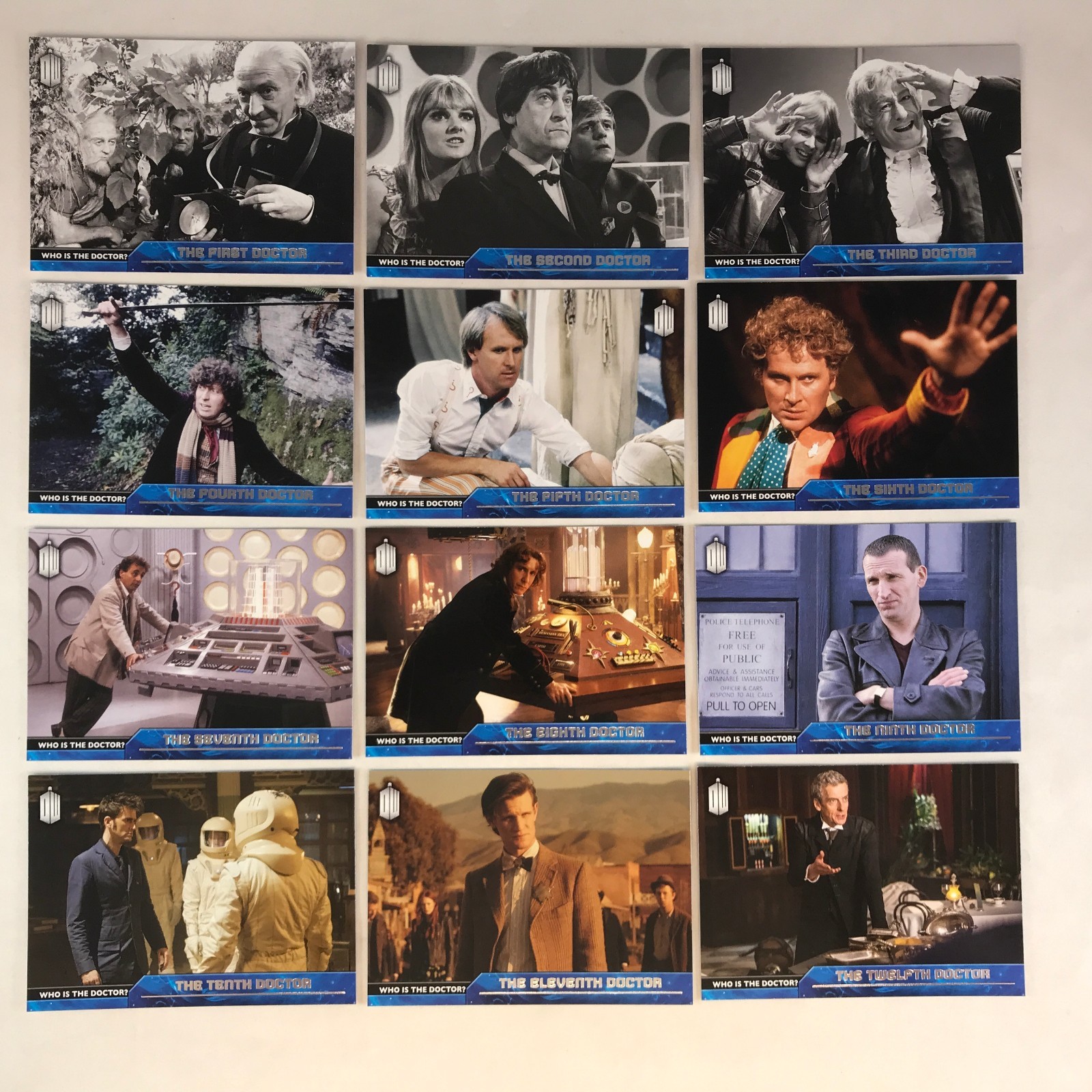 DOCTOR WHO (Topps/2015) Complete WHO IS THE DOCTOR? Chase Card Set 12 ...